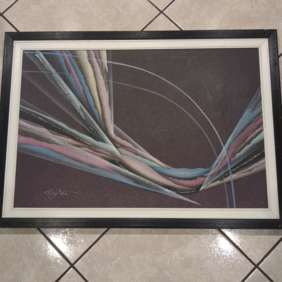 MCM | Art | Abstract Futuristic Mcm Mid Century Modern Painting Signed ...
